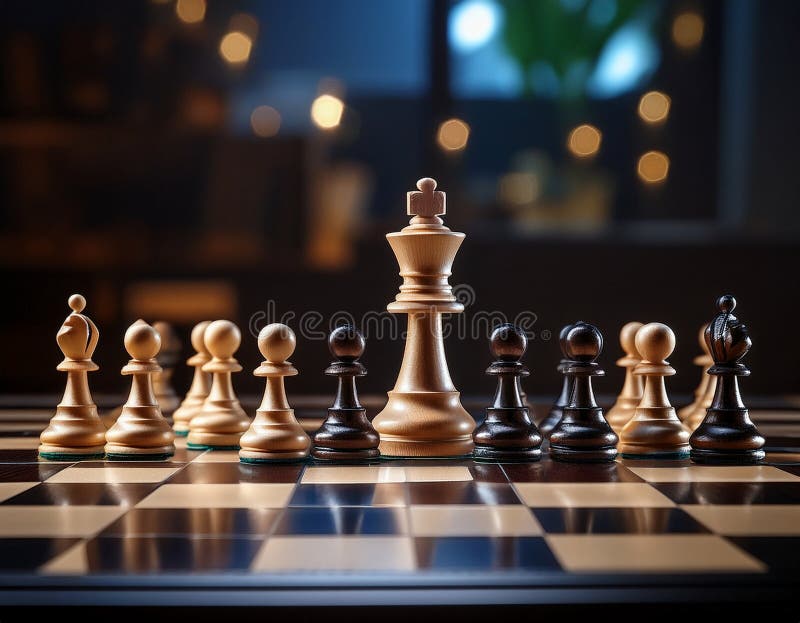 Chess Pieces on a Board Symbolizing Strategy and Tactics in ...