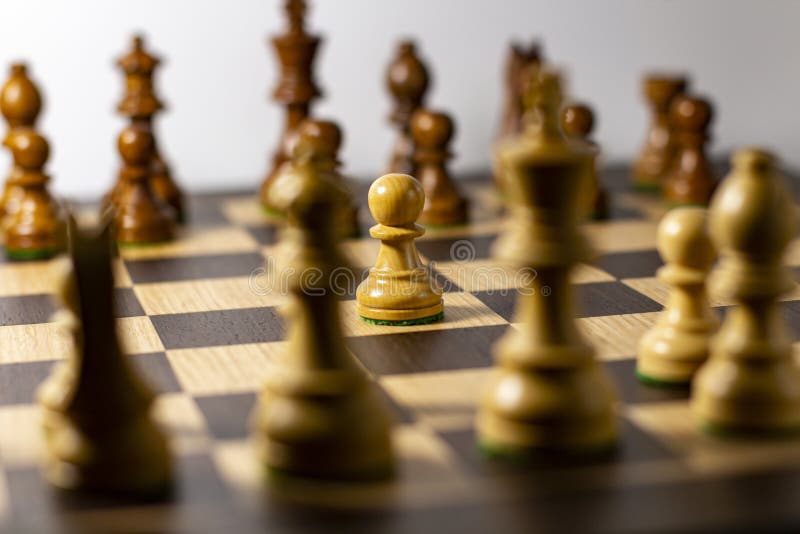 Chess Pieces on the Board, Teamwork Concept Stock Image - Image of ...