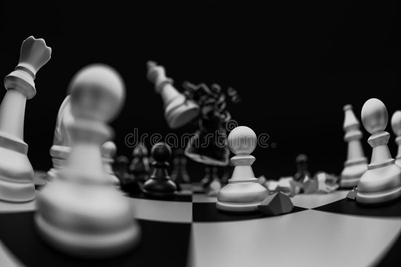 The Chess Pieces are on the Board and Two Chess Kings are Fighting Over ...