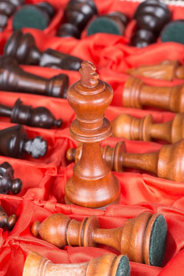 Chess Pieces in a Box stock image. Image of dividing - 71142881