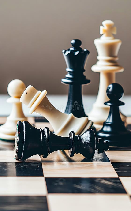 Chess Pieces on a Chese Board Stock Image - Image of equipment, chese ...