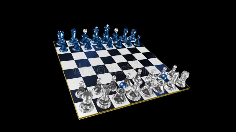 Chessboard Animation Balck Queen Winning Stock Footage - Video of ...