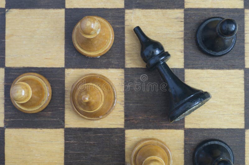 Chess Pieces on the Chessboard As a Prototype of People Stock Photo ...