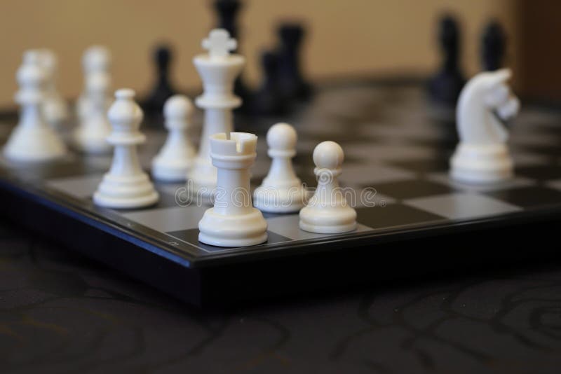 Chess Pieces on a Chessboard for Children`s Activities for Brain ...