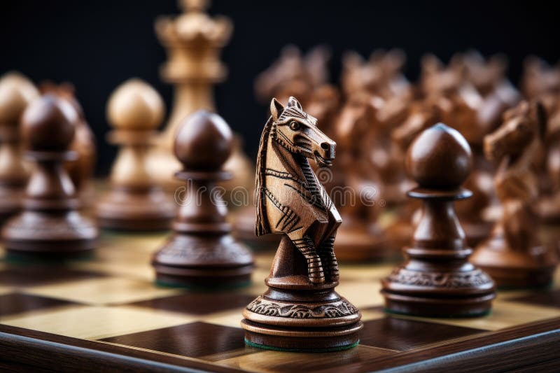Chess Pieces on a Chessboard, Close-up, Selective Focus, Closeup of ...