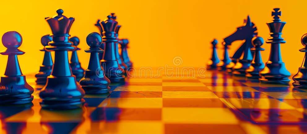 Chess Pieces on a Chest Board Stock Photo - Image of games, sports ...