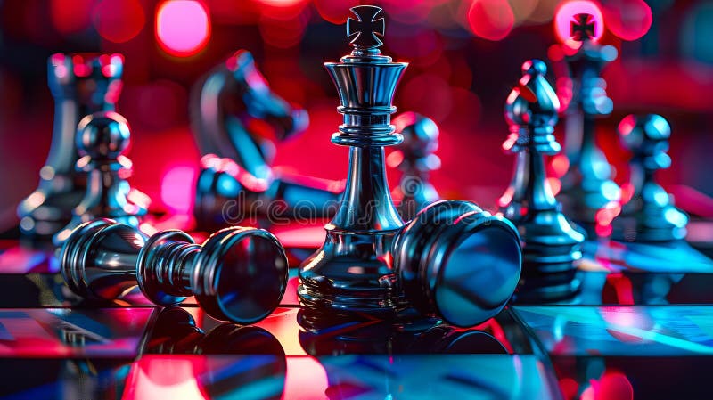 Chess Pieces on a Chest Board Stock Image - Image of chess, chest ...