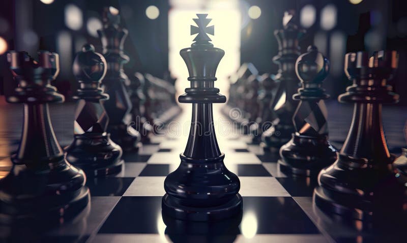 Chess Pieces on a Chest Board Stock Photo - Image of chess, chessboard ...