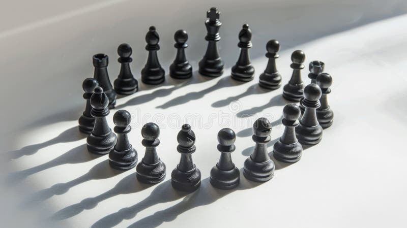 The Chess Pieces Circle. AI Generated Stock Image - Image of chess ...