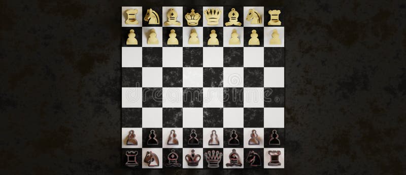 Chess Pieces. 3D Render. Game, Strategy, Management, Leadership ...