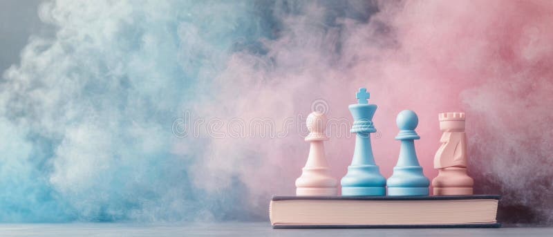 Chess Pieces in a Dreamy, Colorful Setting with Bokeh Background and ...