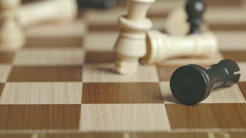 Chess Pieces Fall on a Pawn Stock Video - Video of concept, pieces ...