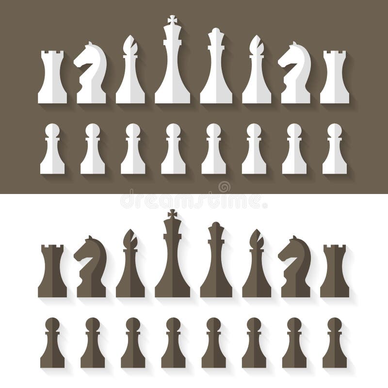 Chess set stock vector. Illustration of graphic, shape - 33310141