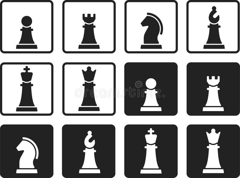 Chess Pieces Symbol Stock Illustrations – 3,711 Chess Pieces Symbol ...