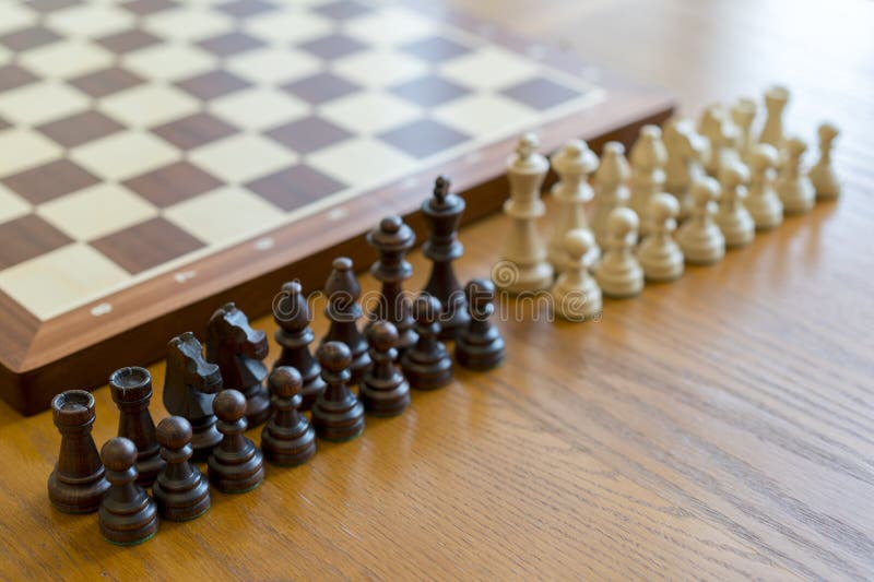Chess Pieces in Front of a Chessboard Stock Image - Image of chessboard ...