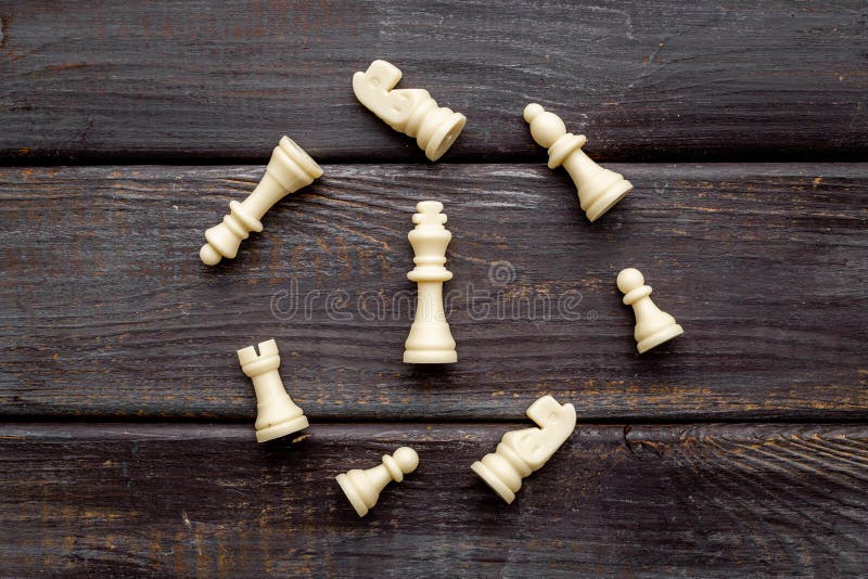 Chess Pieces Game Top View. Chess As Business Strategy Concept Stock ...