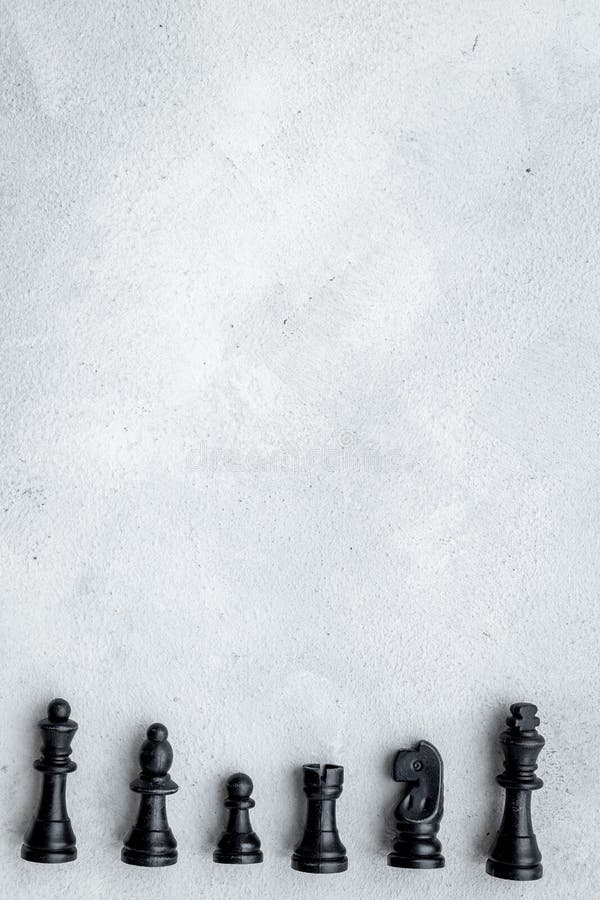 Chess Pieces Game Top View. Chess As Business Strategy Concept Stock ...