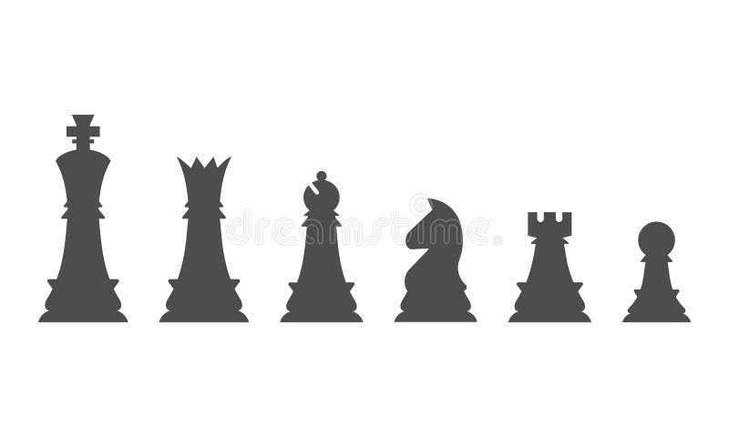 Chess Pieces Icons Set. Vector Stock Illustration - Illustration of ...