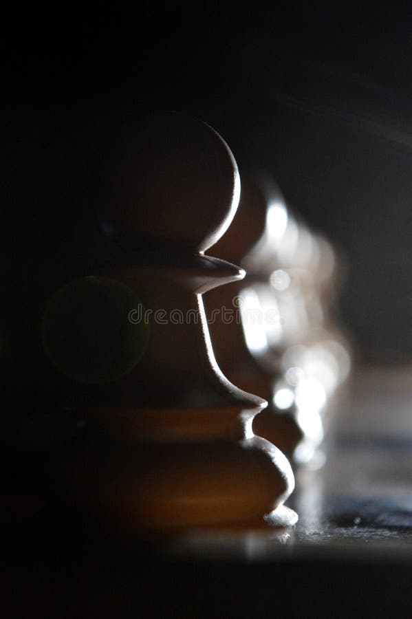Chess Pieces Illuminated in the Dark Stock Image - Image of night ...