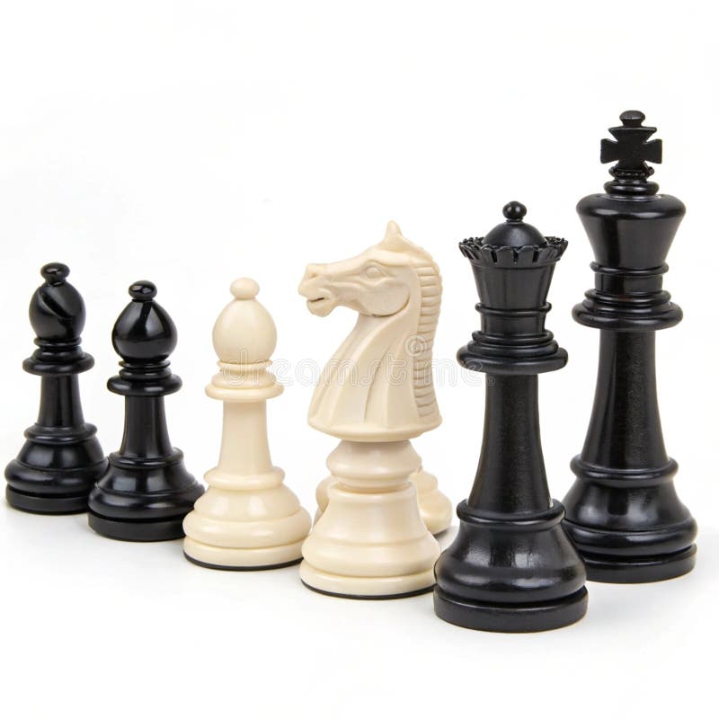 Chess Pieces Isolated on White Background Stock Illustration ...