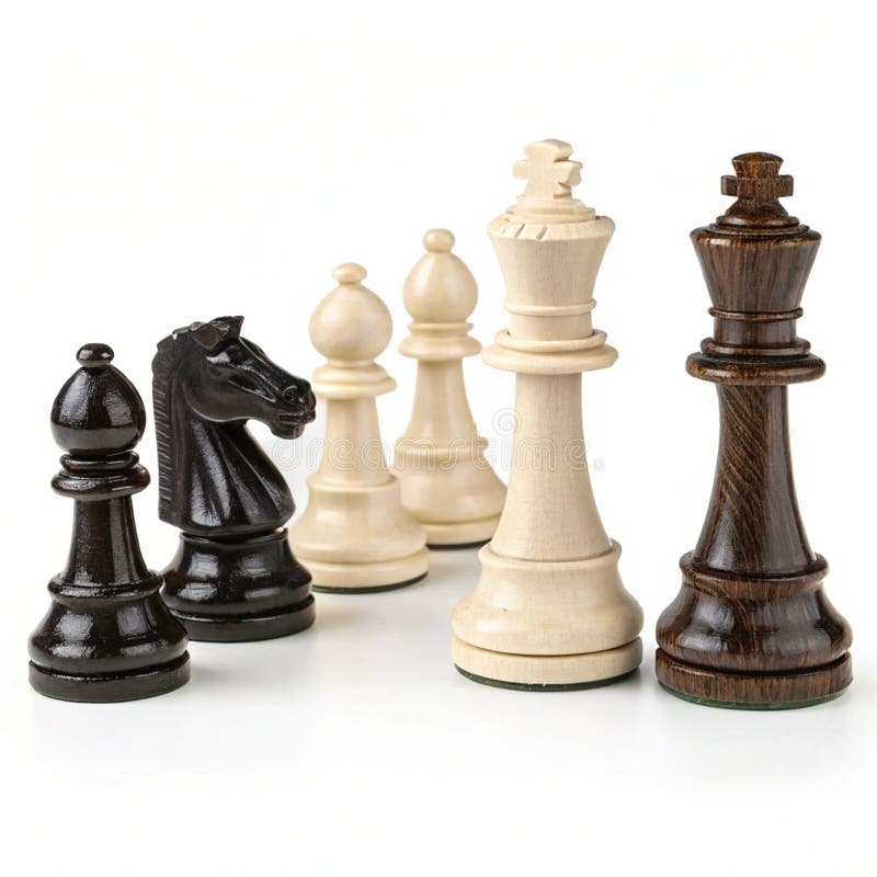Chess Pieces Isolated on White Background Stock Illustration ...