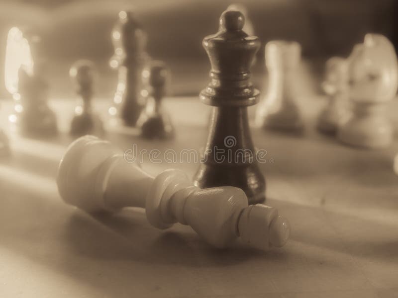 Chess pieces and knife stock photo. Image of abstract - 178380748