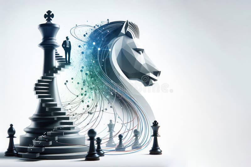 Chess Pieces on a Light Background. Abstraction. Space for Text. Stock ...