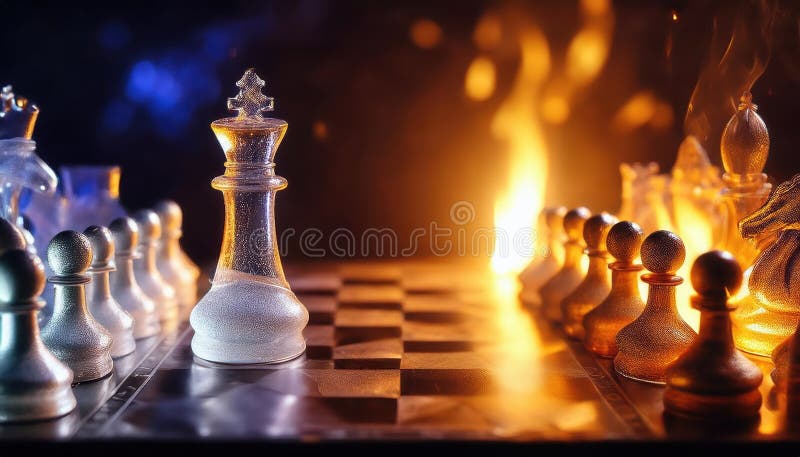 Firefly Chess Set Features Ice and Fire Elements Along with Contrasting ...