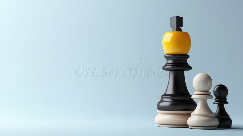 Chess Pieces on a Minimalist Background Stock Illustration ...