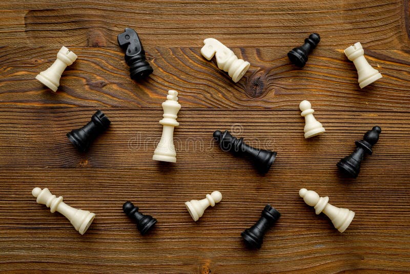 Chess Pieces Pattern Top View. Chess Game As Success Concept Stock ...
