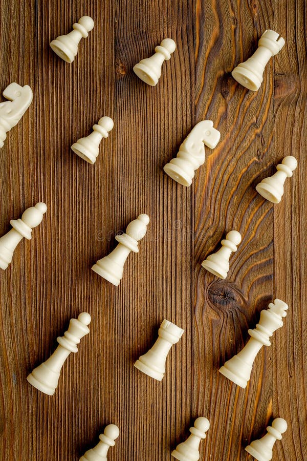 Chess Pieces Pattern Top View. Chess Game As Success Concept Stock ...