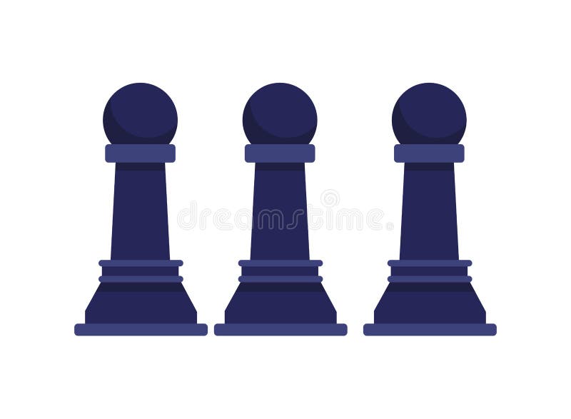 Chess Pieces Pawn Icon Cartoon Stock Vector - Illustration of powerful ...