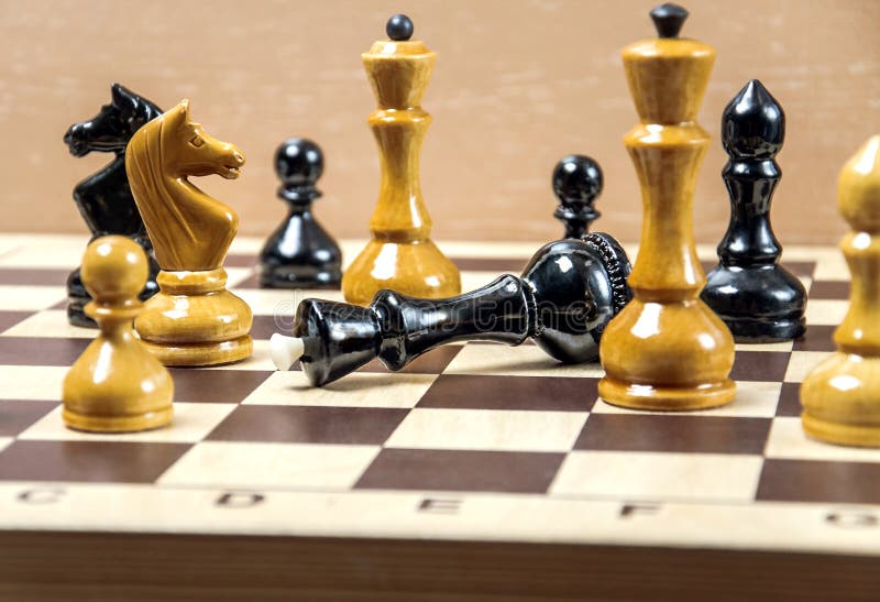 The Chess Pieces are Placed on the Chessboard Stock Image - Image of ...