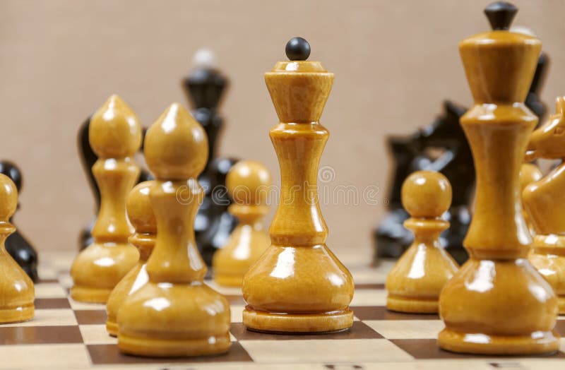 The Chess Pieces are Placed on the Chessboard Stock Image - Image of ...