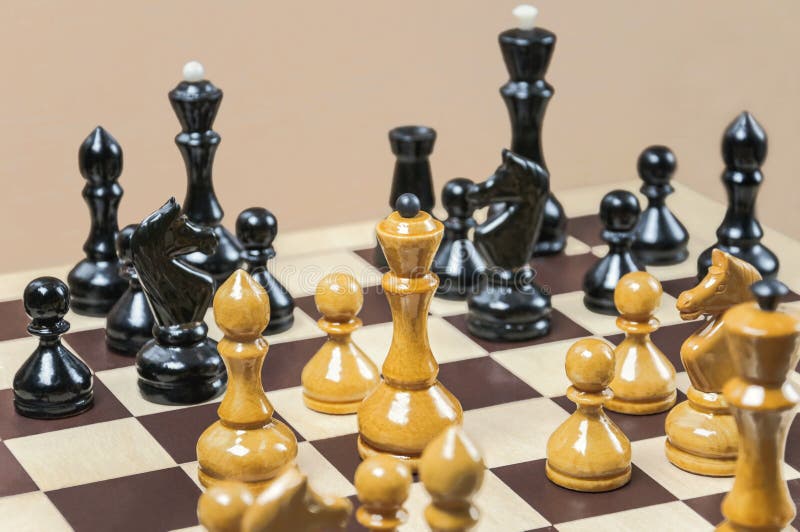 The Chess Pieces are Placed on the Chessboard Stock Image - Image of ...
