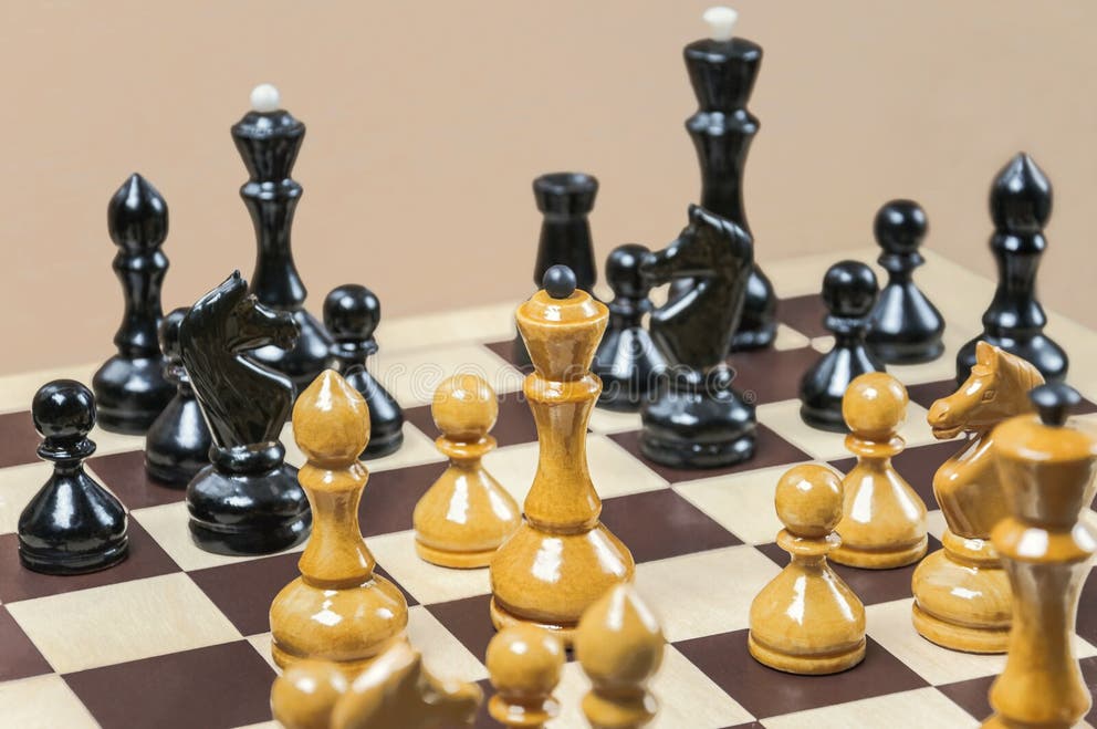 The Chess Pieces are Placed on the Chessboard Stock Photo - Image of ...