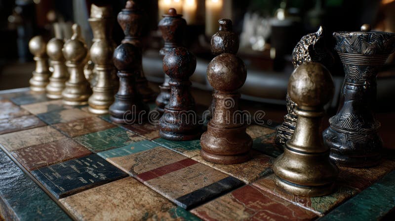 Chess Pieces Representing International Trade and Tariffs Disputes on ...
