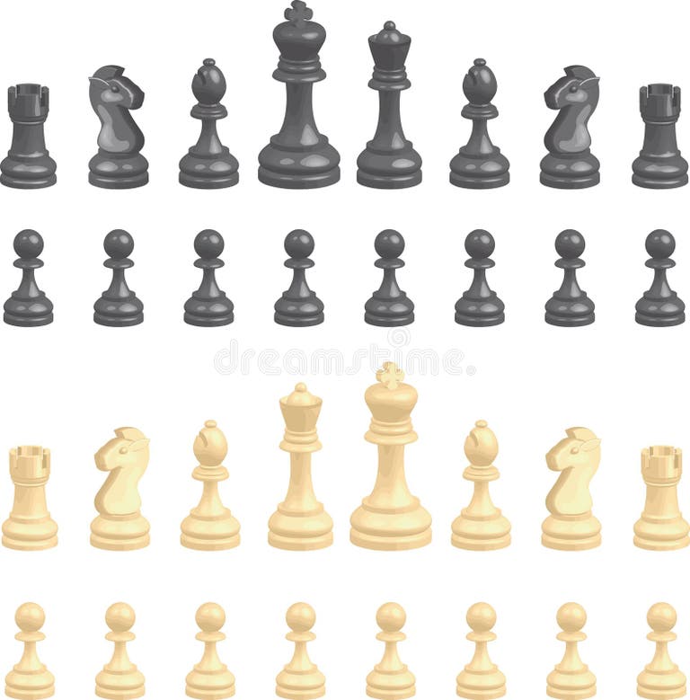 Complete Set Chess Pieces Stock Illustrations – 132 Complete Set Chess ...