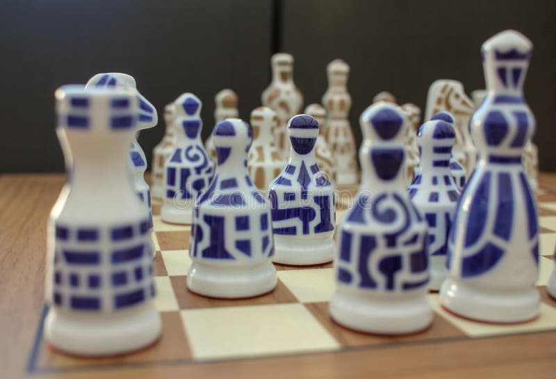 The Chess Pieces are about To Attack Stock Image - Image of piece ...