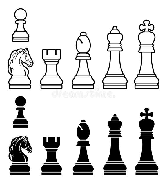 Chess Pieces Symbol Stock Illustrations – 5,717 Chess Pieces Symbol ...
