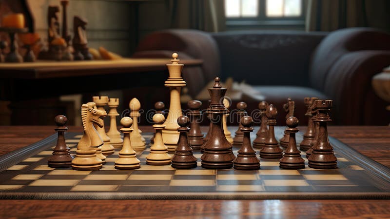 Chess Pieces Standing on a Chessboard. Strategy of Playing and Winning ...