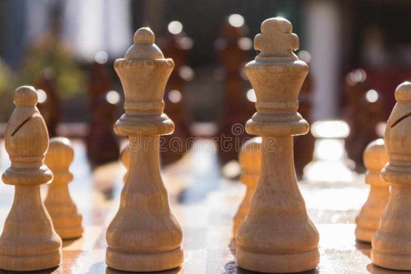 Chess Pieces before the Start of the Game Stock Photo - Image of ...