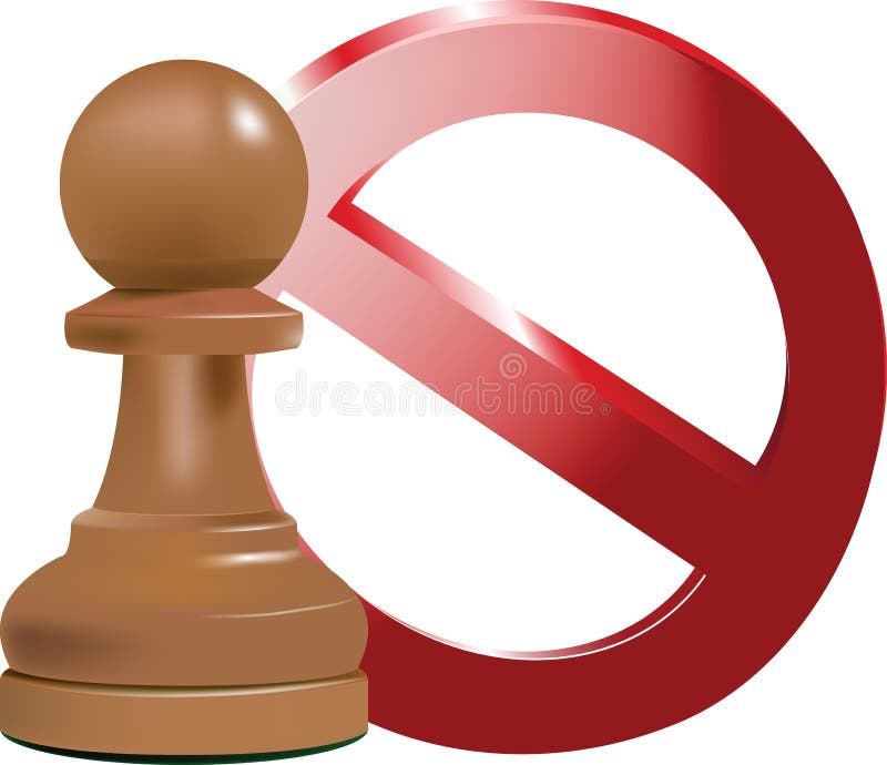 Chess Pieces and Stop Sign Chess Pieces and Stop Sign Stock Vector ...
