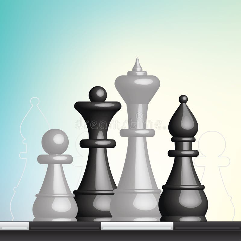 Chess pieces and strategy stock vector. Illustration of information ...