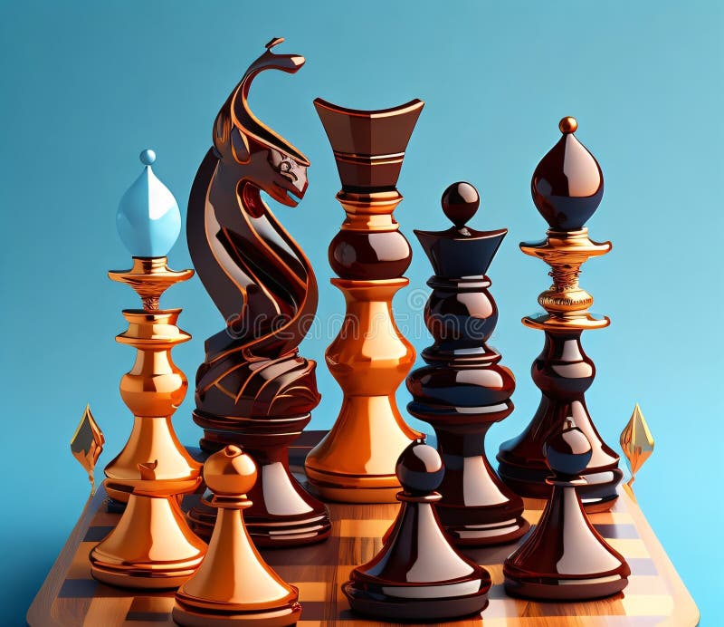 Chess Pieces, Strategy Planing Concept. Created with Generative AI ...