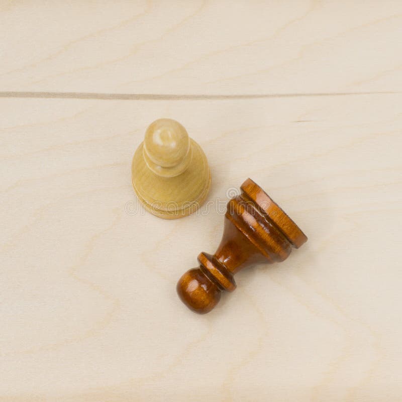 Chess Pieces, Two Pawns, Top View Stock Image - Image of relief ...