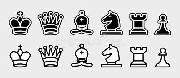 Chess Pieces Symbol Stock Illustrations – 5,176 Chess Pieces Symbol ...