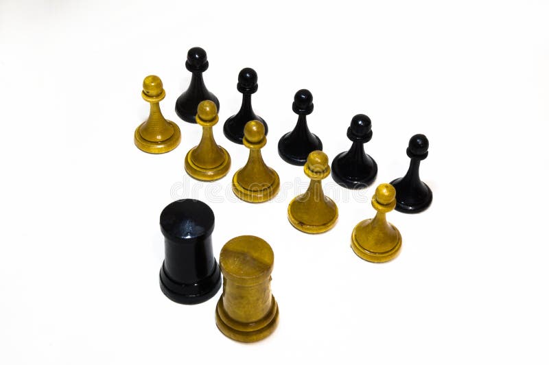 Chess Pieces on the Chessboard As a Prototype of People Stock Photo ...
