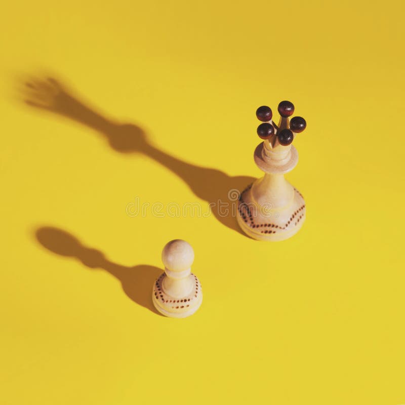 Chess Pieces on the Yellow Background Stock Image - Image of hope ...