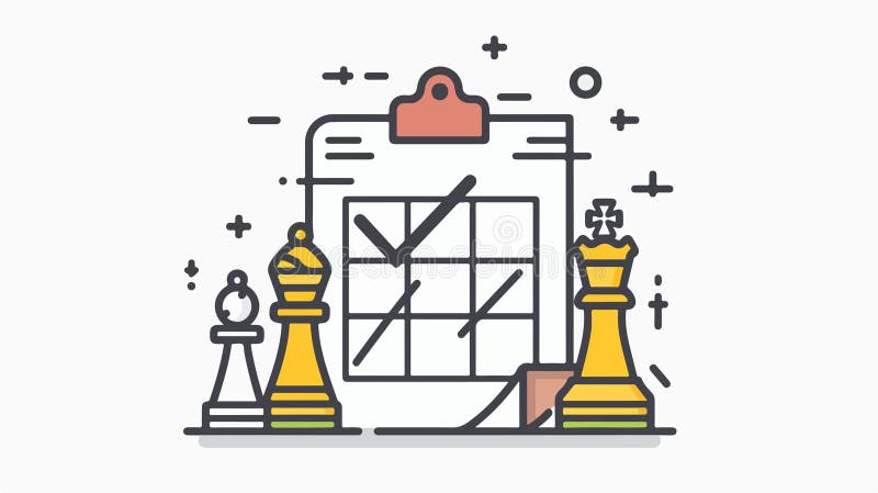Chess Plan Sheet Clipboard Icon for Strategy and Game Management Stock ...